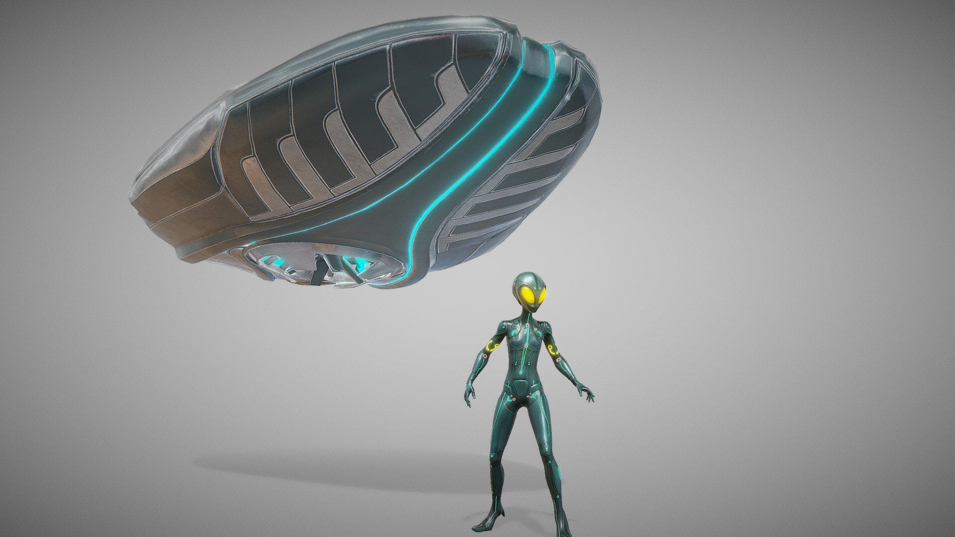 ufo - 3D model by vovanchello_ua [f6be606] - Sketchfab