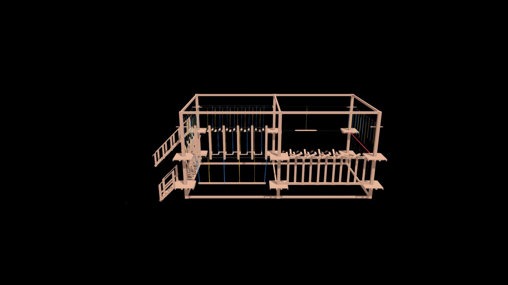 Rope park 6х12 - 3D model by rope.park.ru [f6c4368] - Sketchfab