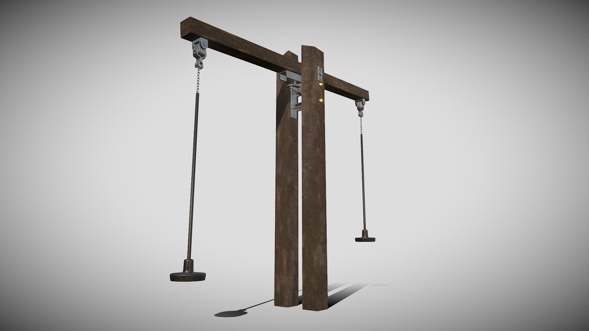 Swing for kids on a wooden balancing pole - Buy Royalty Free 3D model ...