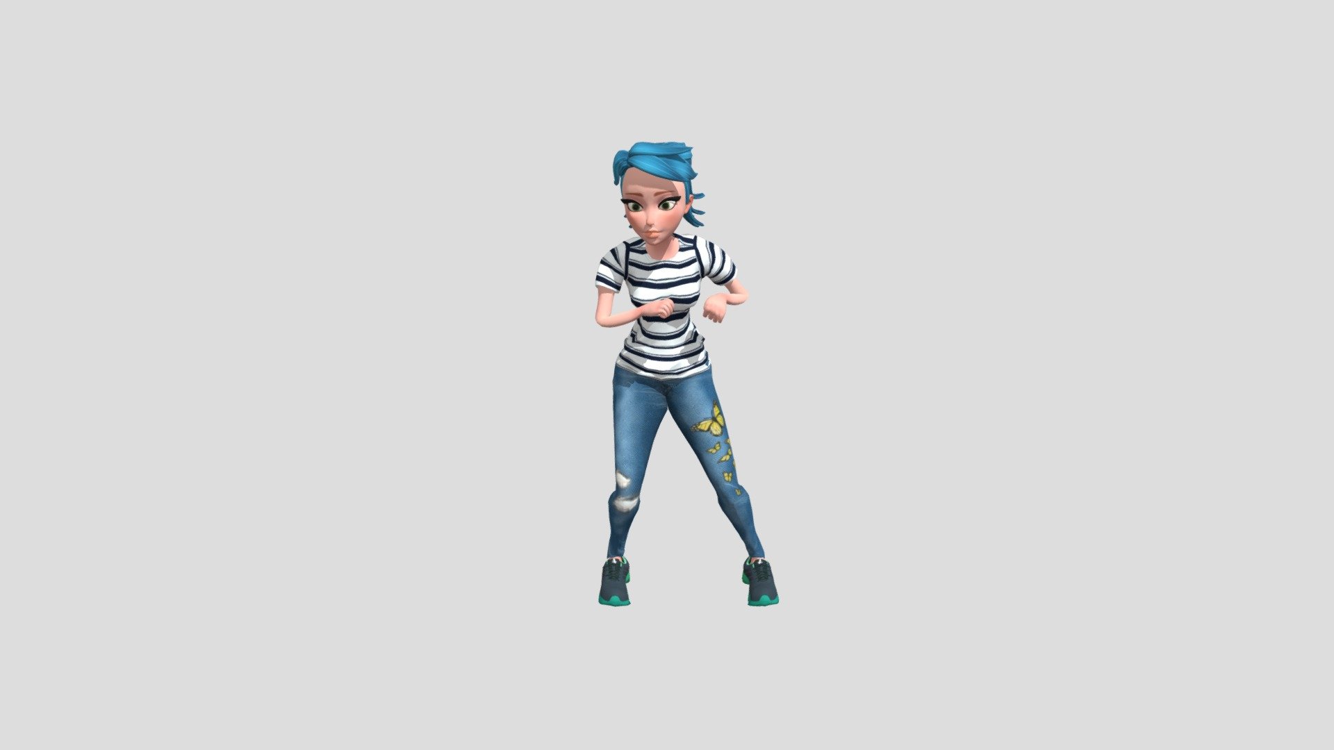 Cartoon Young Female 2 Silly Dancing - Download Free 3D model by ...