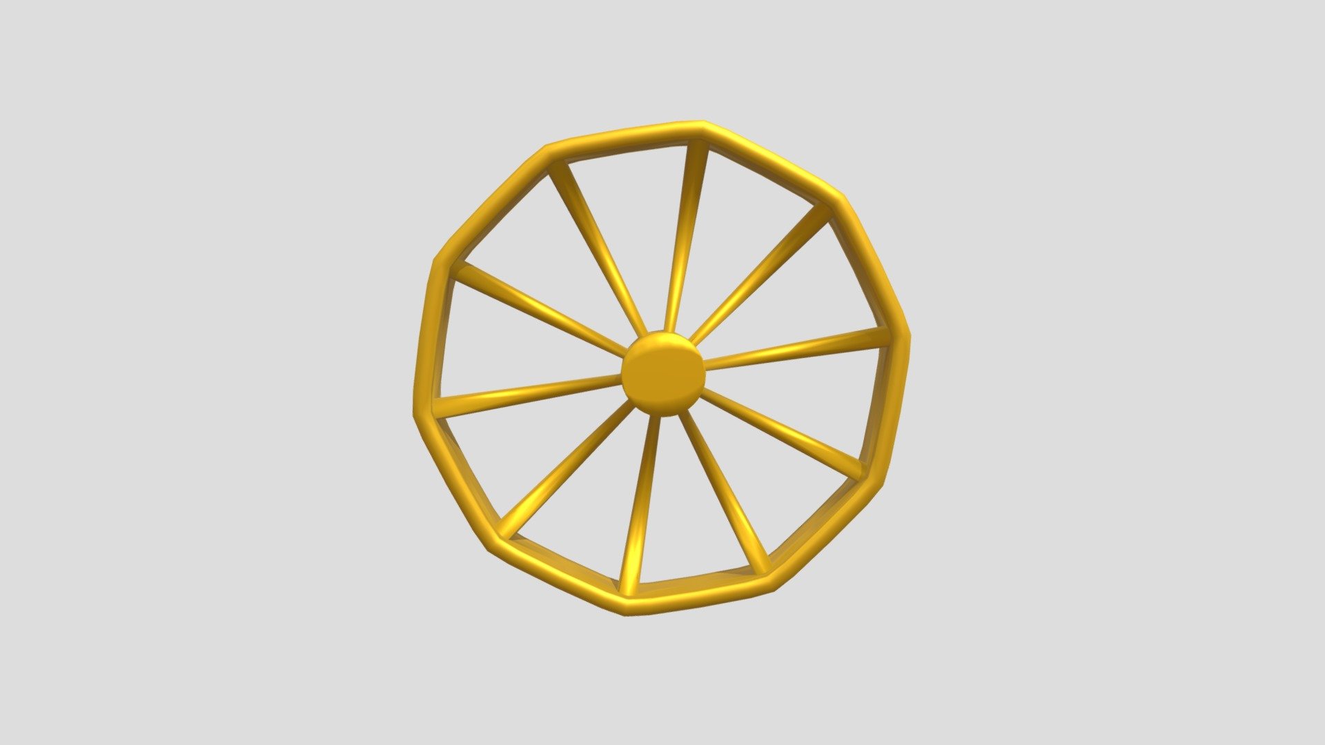 Golden Train Wheel Low Poly Game Asset - 3D model by downerdisaster ...
