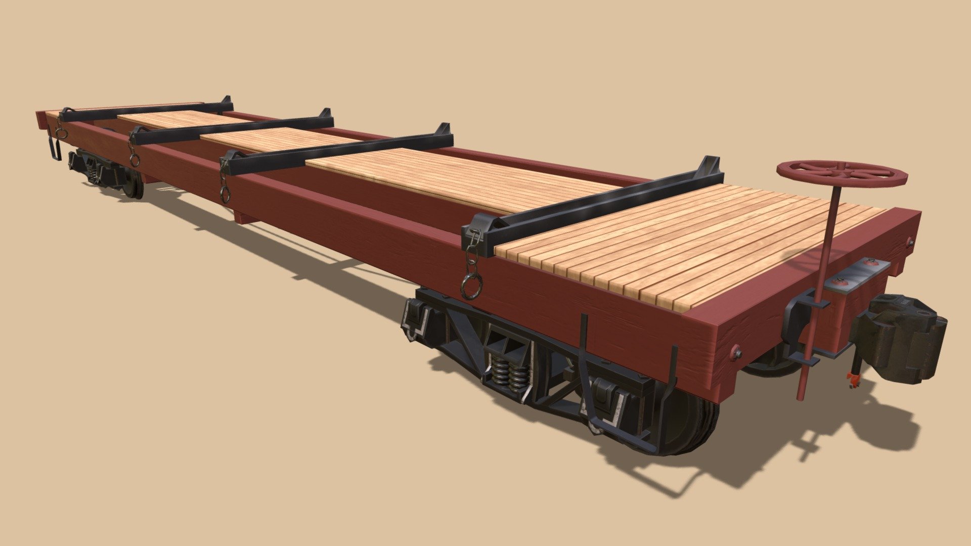 Logging flatcar - 3D model by Catbot (@SteelBlue8) [f6cf1ba] - Sketchfab
