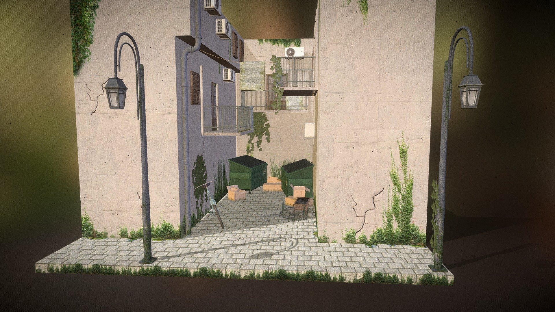 neglected Backalley - Download Free 3D model by Cinzambie [f6d1102 ...