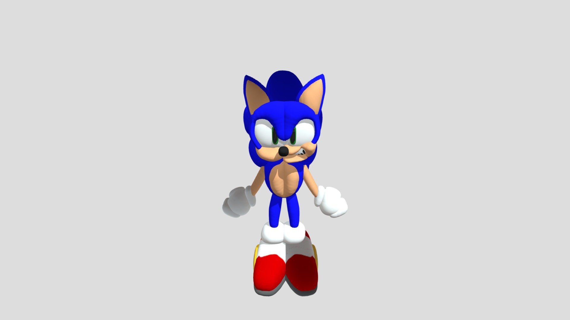 Sanic - 3D model by Sonic the Hedgehog Fan # 9,945,677 ...