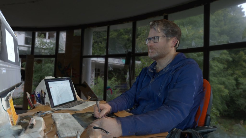 Man behind computer after nucleair explosion - 3D model by 3D Scan ...