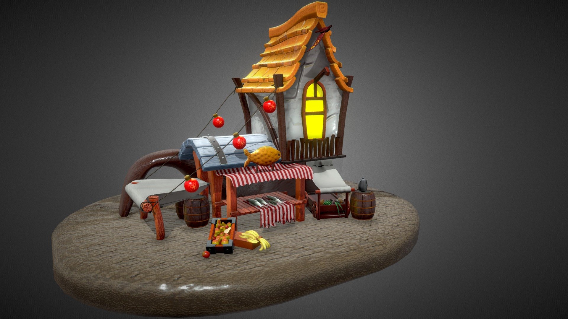 Fish shop - 3D model by Marina2112 [f6d1d8f] - Sketchfab