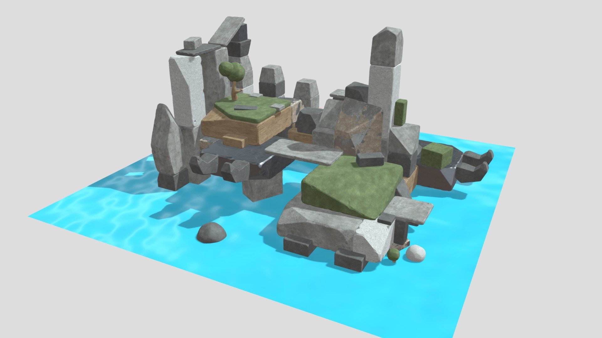 Island Ruins - Download Free 3D model by sheamkennedy [f6d4203] - Sketchfab