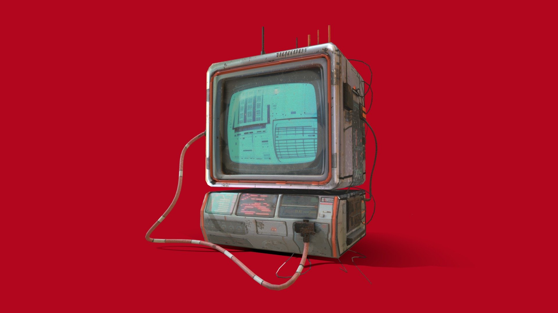 Anime Style 80's Computer - Download Free 3D model by lizhou ding ...