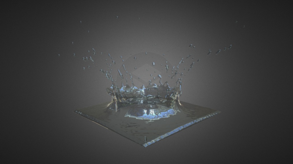 Water Simulation: Droplet - 3D model by Jakob Baldwin (@lord00120 ...