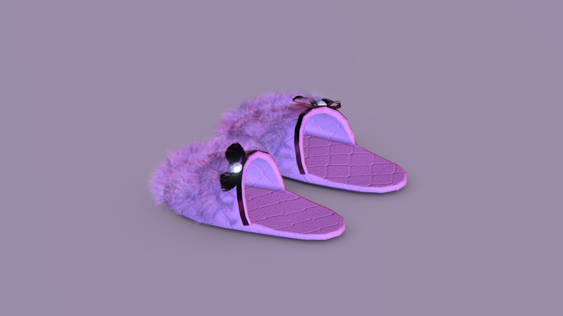 Fuzzy Slippers - Download Free 3D model by Benz (@benitaS) [f6dcfa2 ...