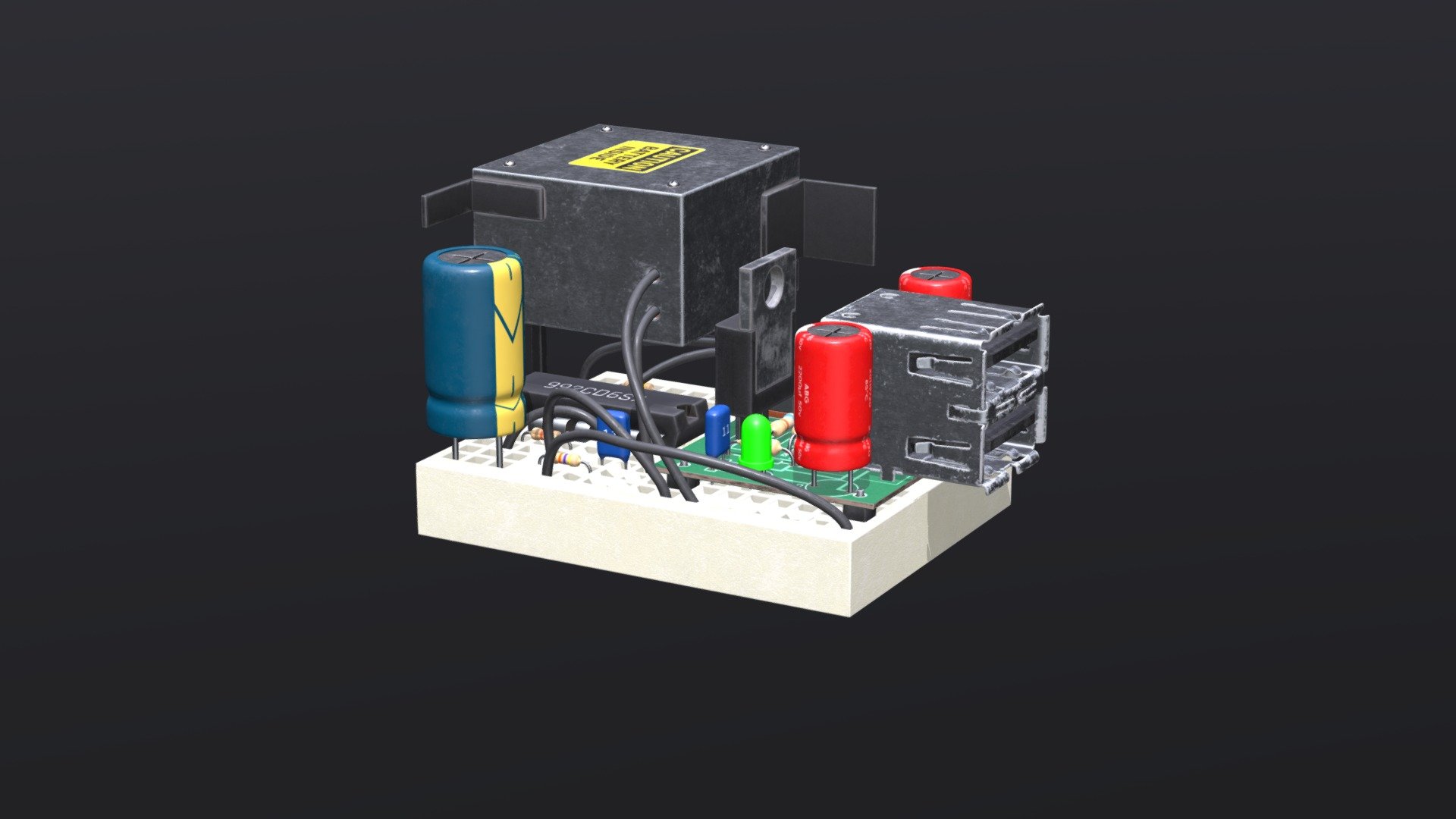 Breadboard Circuit - 3D model by Anthony Boyd Graphics ...
