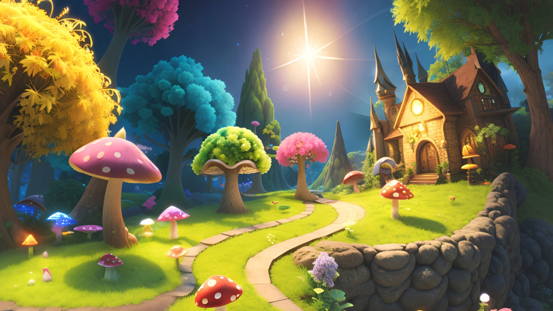 HDRI Cartoon Fairytale Panorama C - Buy Royalty Free 3D model by ...