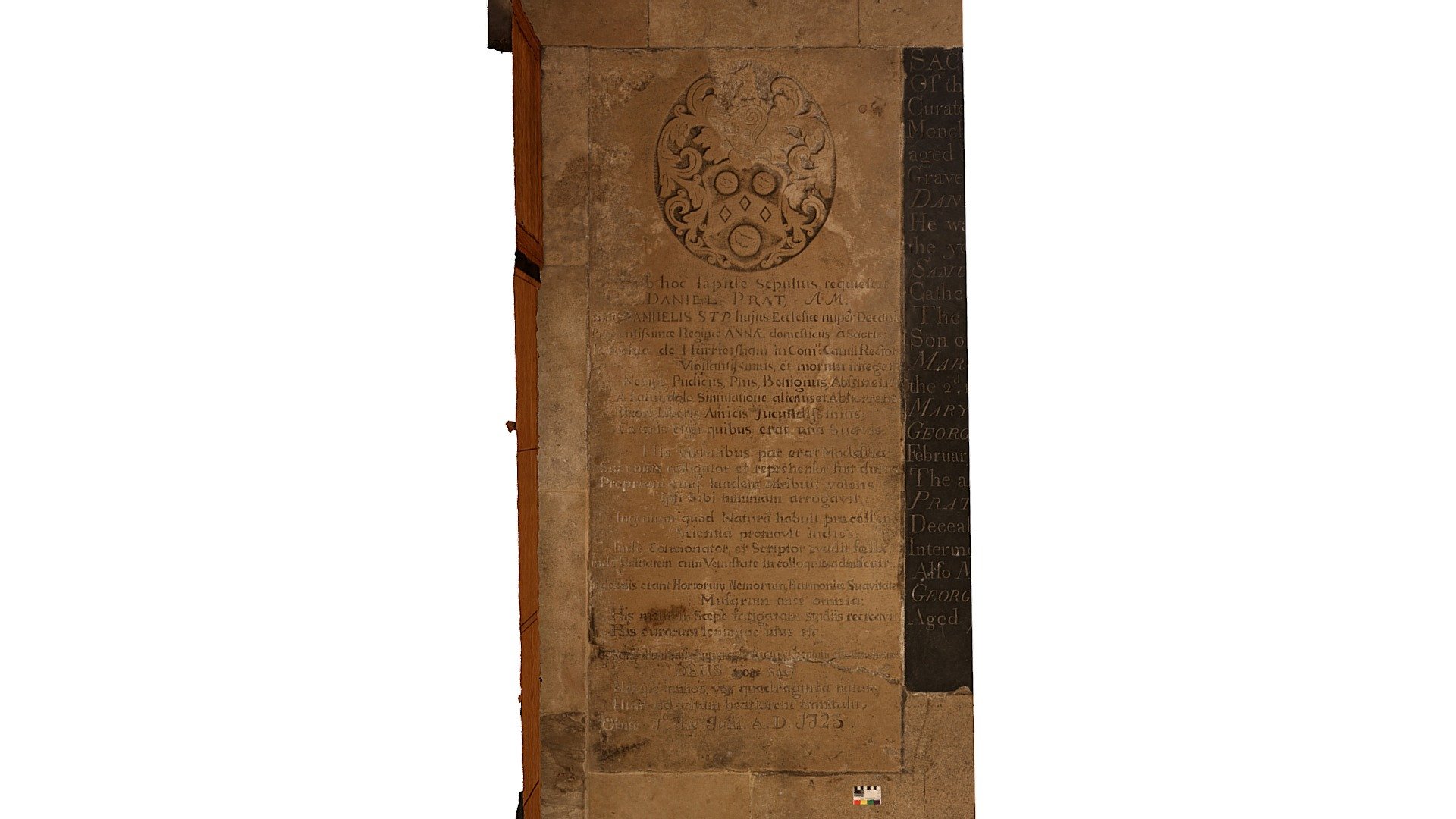 Daniel Prat ledger d.1723 - 3D model by Rochester Cathedral ...