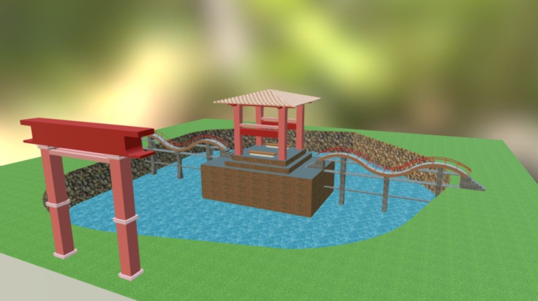 Japanese Kiosk and Bridge - 3D model by Jason Regalado (@_imthooon ...