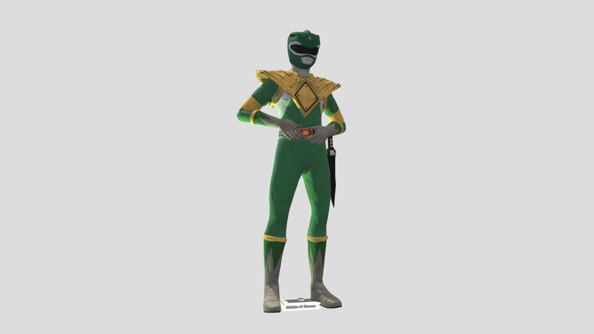 MMRP Green Ranger - 3D model by lorenzosusca90 [f6e1c20] - Sketchfab