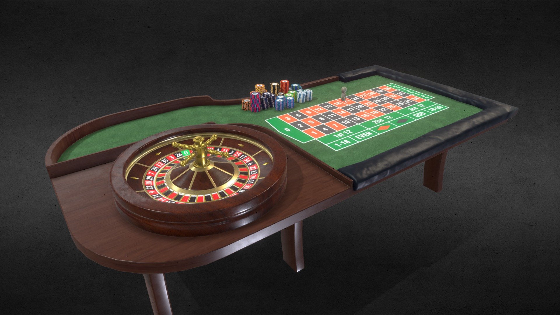 Roulette - Buy Royalty Free 3D model by alixor22 [f6e3d60] - Sketchfab ...