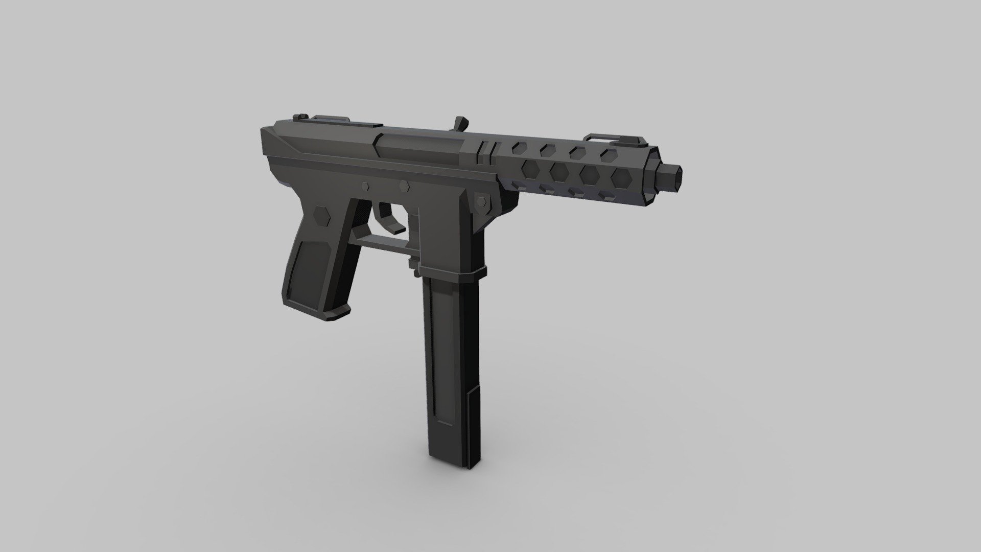 Low Poly Pistol Tec-9 - Download Free 3D model by CastleBravo (@BravoCastle) [f6e621d] - Sketchfab