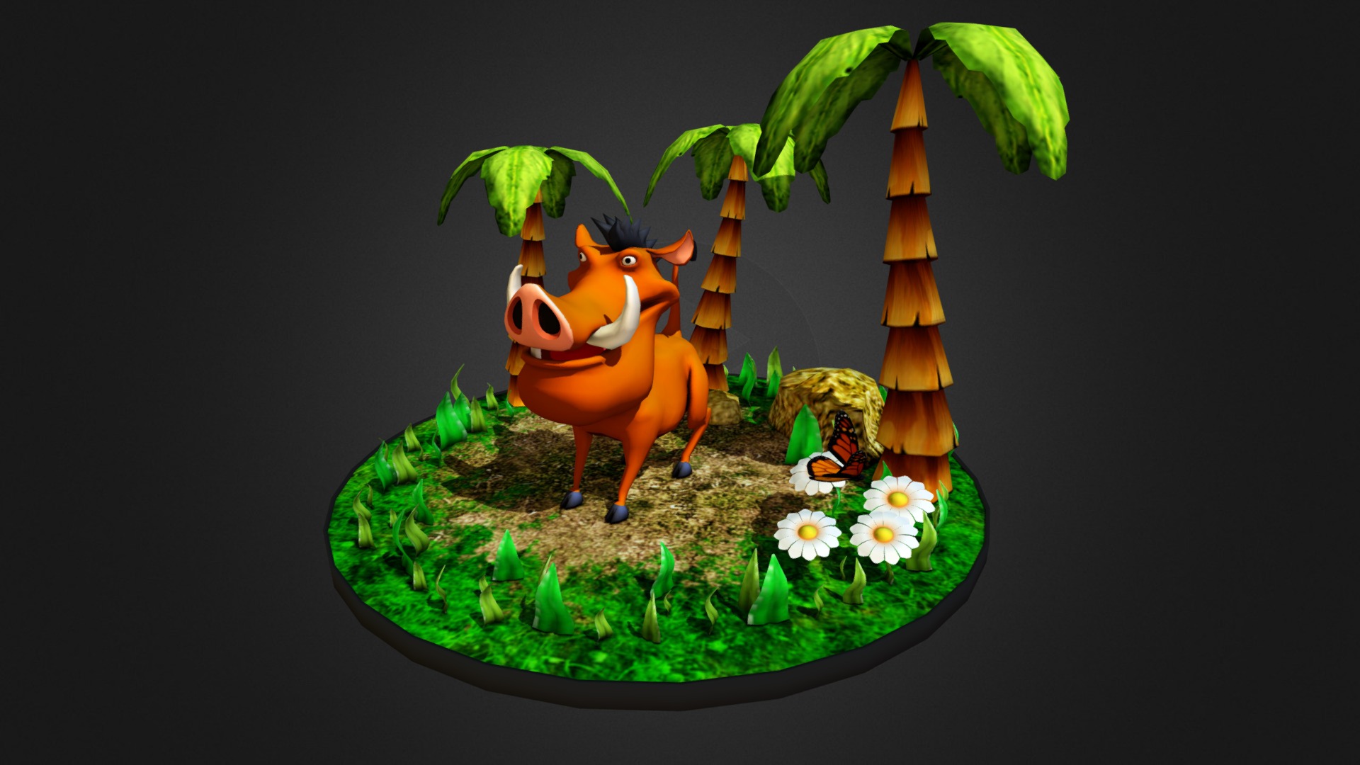 Pumbaa - Disney - 3D model by shaderbytes [f6e9766] - Sketchfab