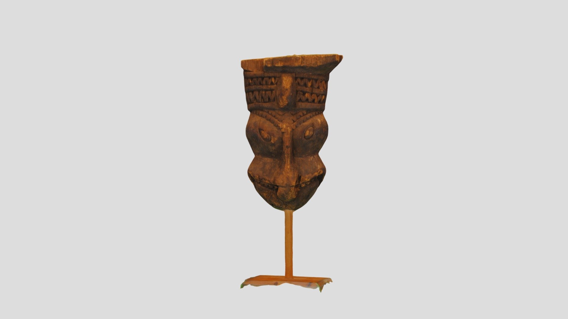 Papua New Guinea Wooden Head - 3D model by Grand Valley State ...