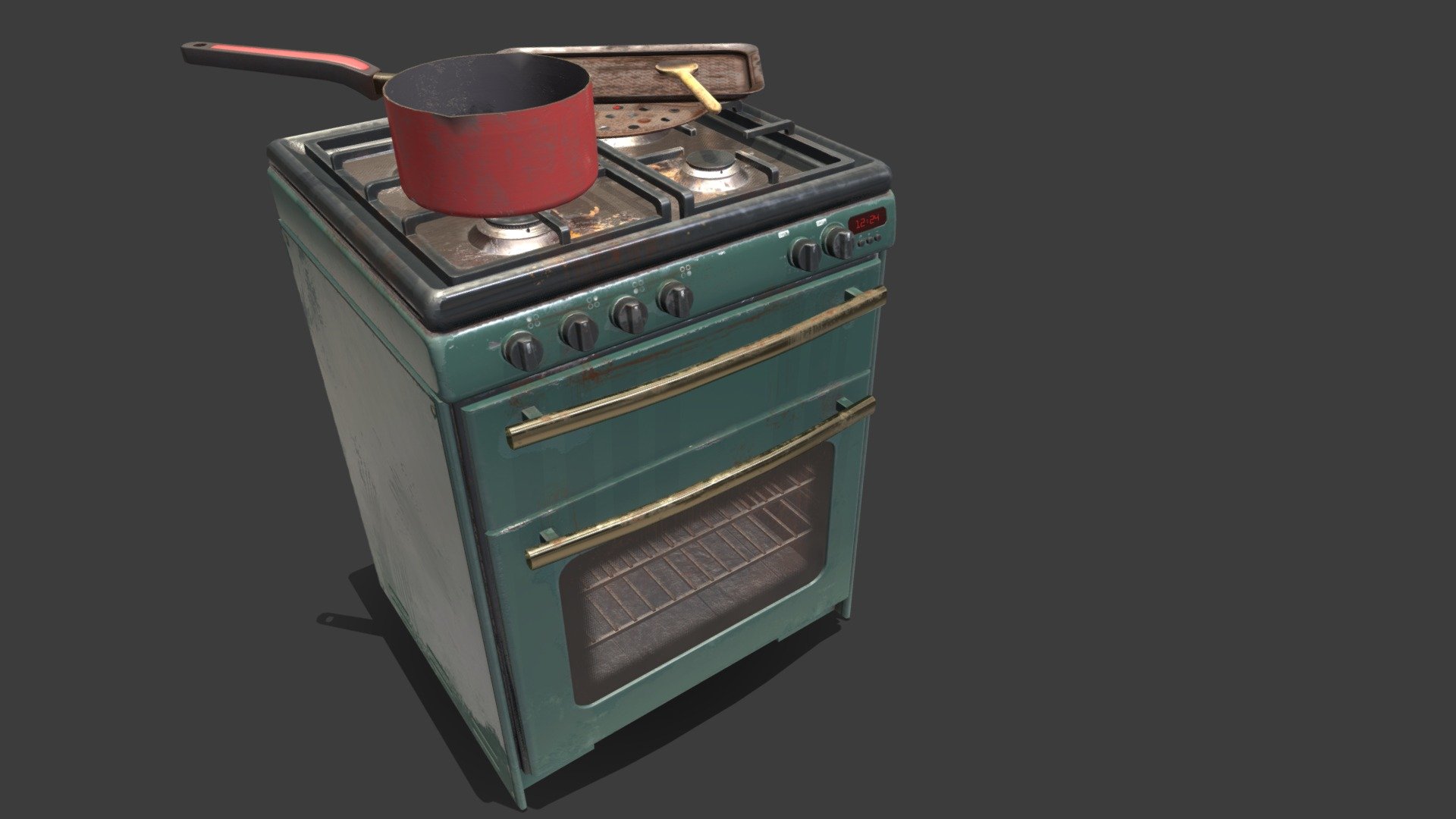 Someone who cooks carrots and peas in a pot... - 3D model by ...