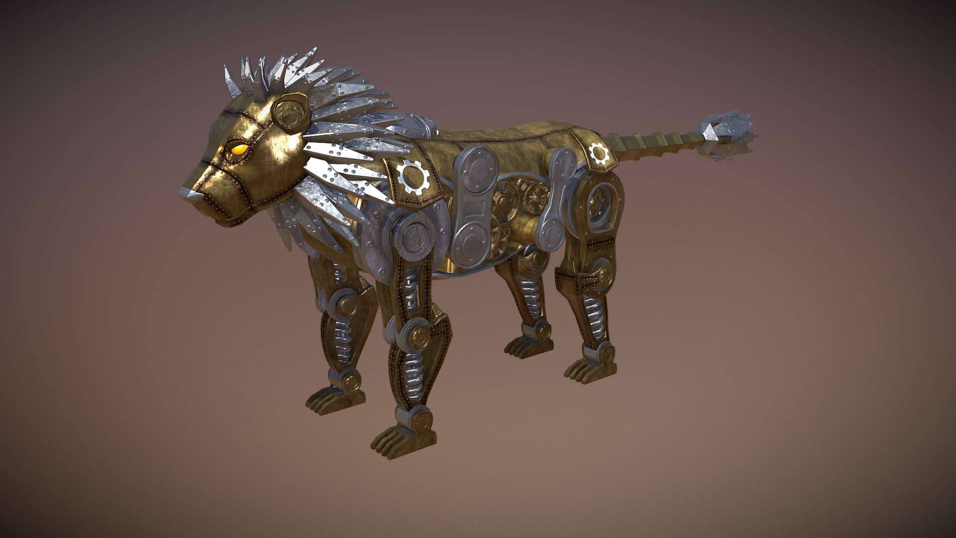 Steampunk Lion - Buy Royalty Free 3D model by Tornike Bardavelidze ...