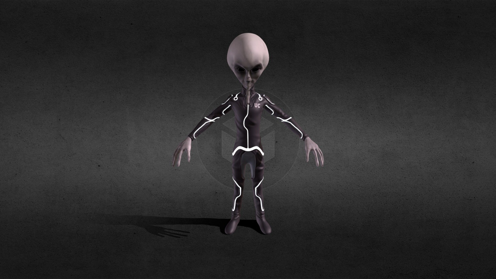 Alien in intergalactic uniform - Buy Royalty Free 3D model by ...