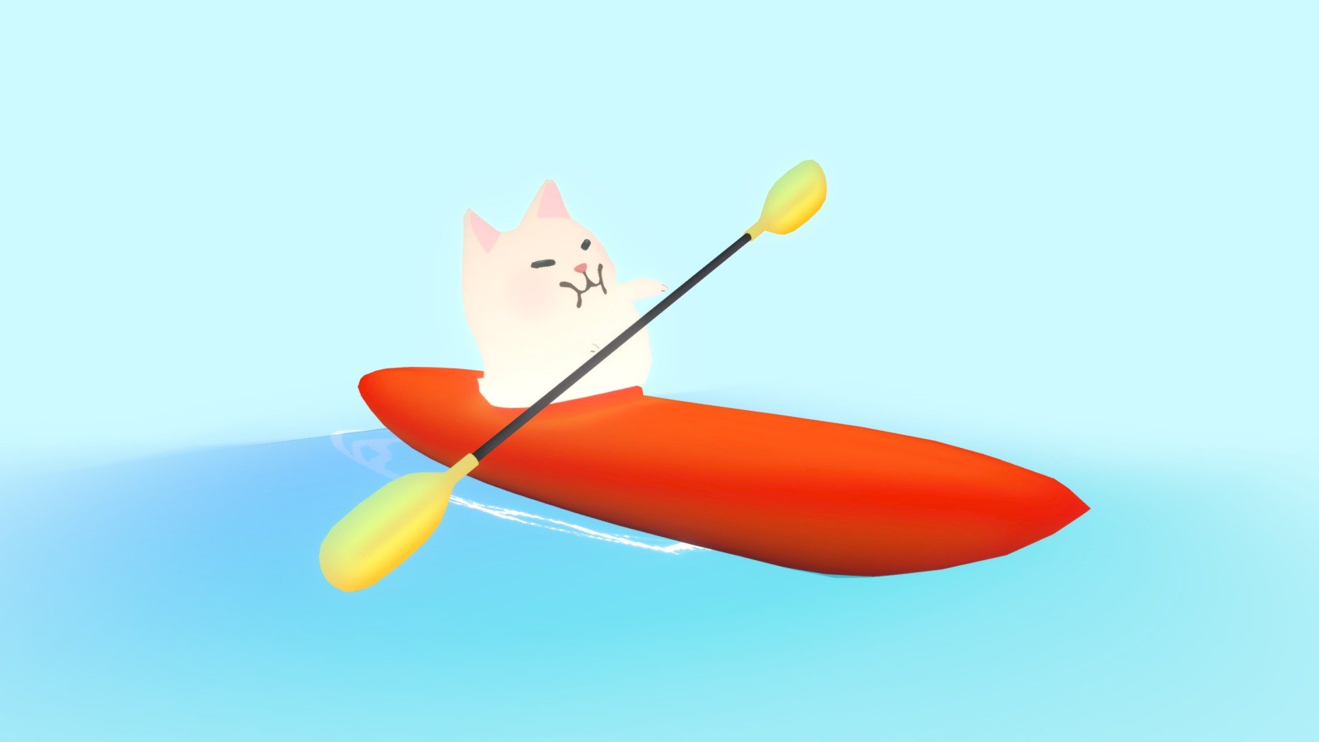 Kayak Cat - 3D model by ST41D (@staidsprite) [f6f4732] - Sketchfab