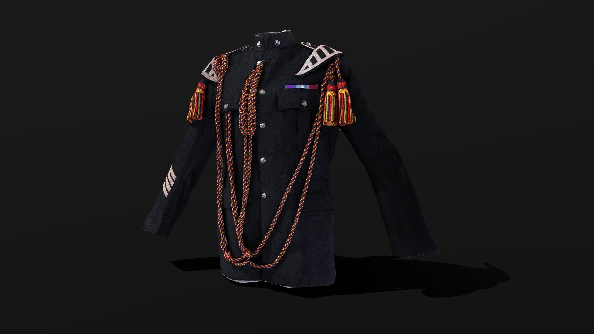 Light Infantry Bugle Major’s Jacket - Buy Royalty Free 3D model by ...