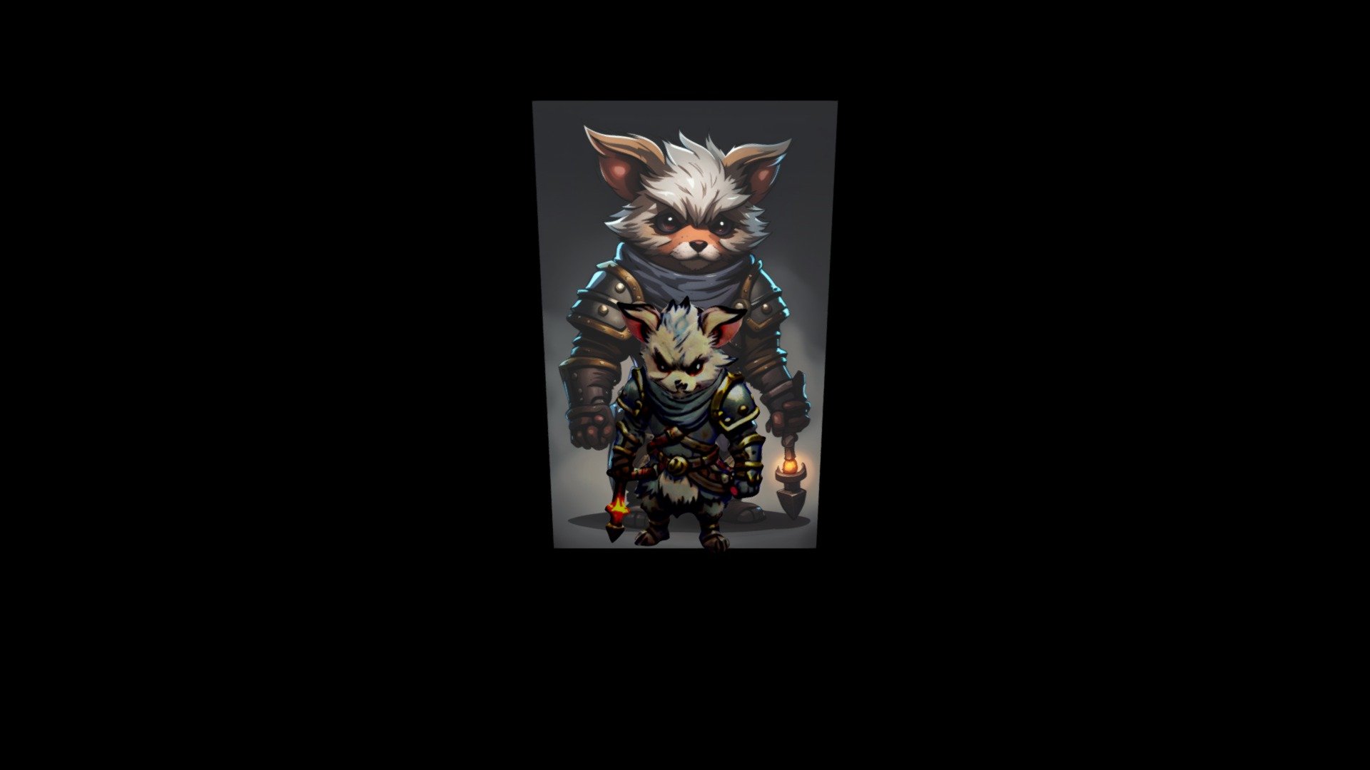 a cartoon image of a cat dressed in armor holdin - Download Free 3D ...