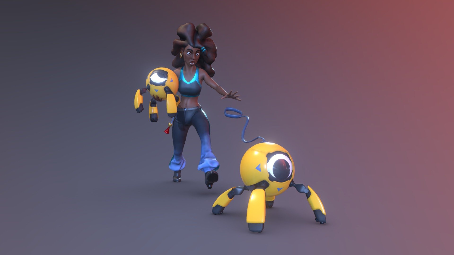 Dog Lady - Download Free 3D model by golinad [f6f751b] - Sketchfab