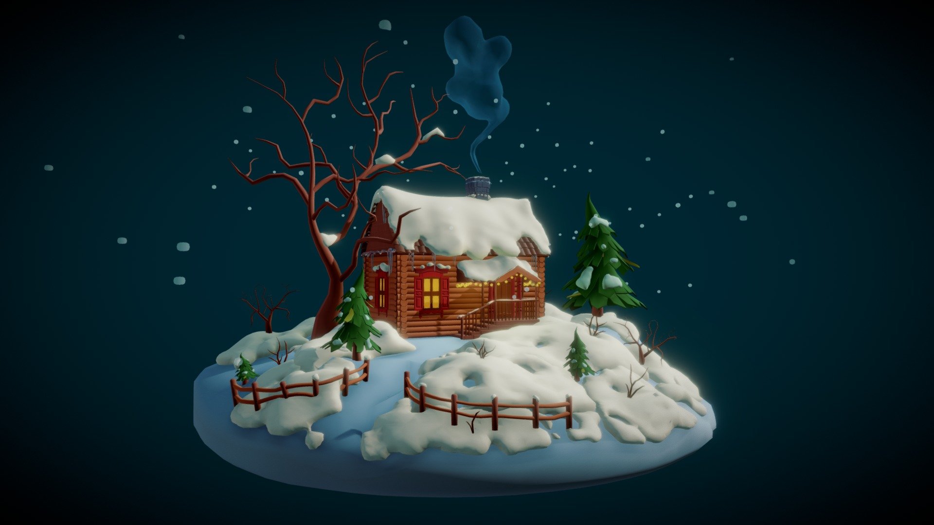 Winter Scene - 3D model by Olyona Kuznetsova (@olyona.kuznetsova ...