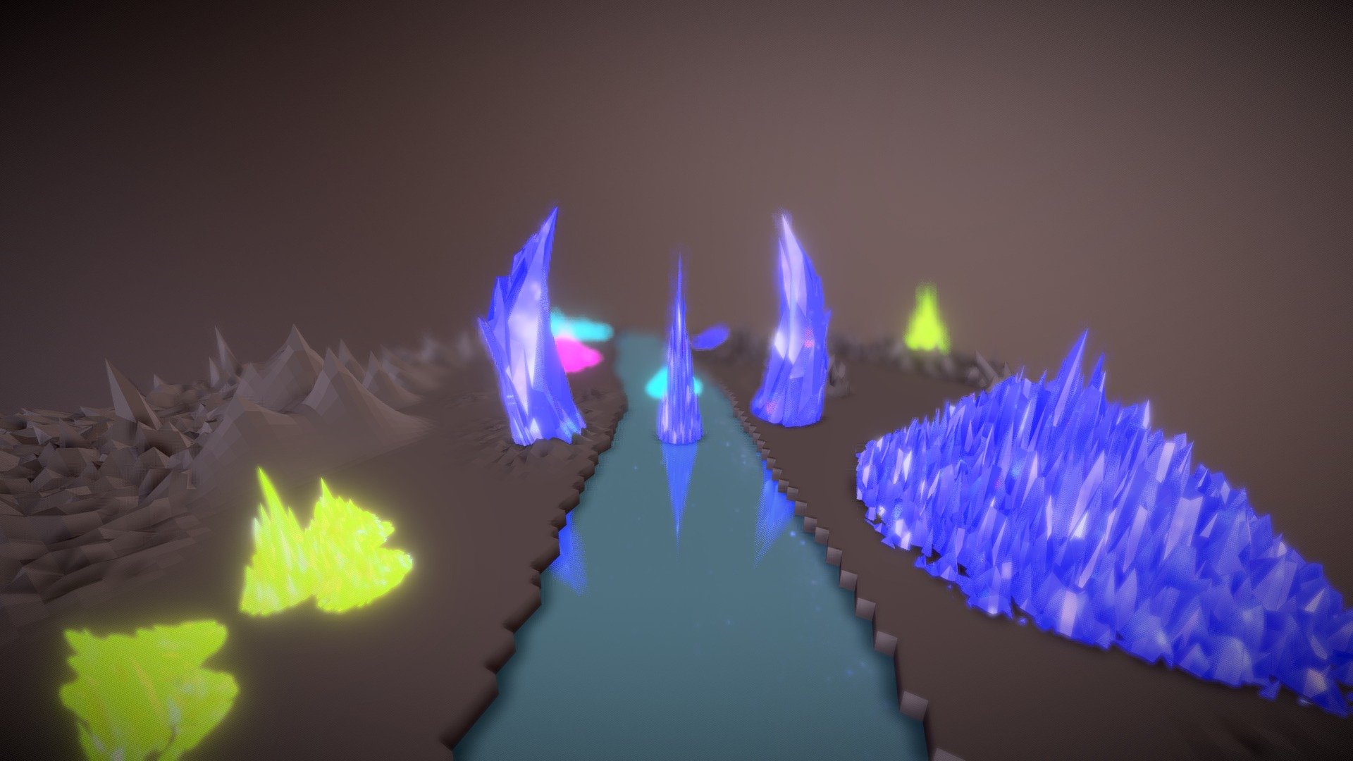 Crystal Cave (Low Poly) - 3D model by ZWarrior [f6ff69a] - Sketchfab