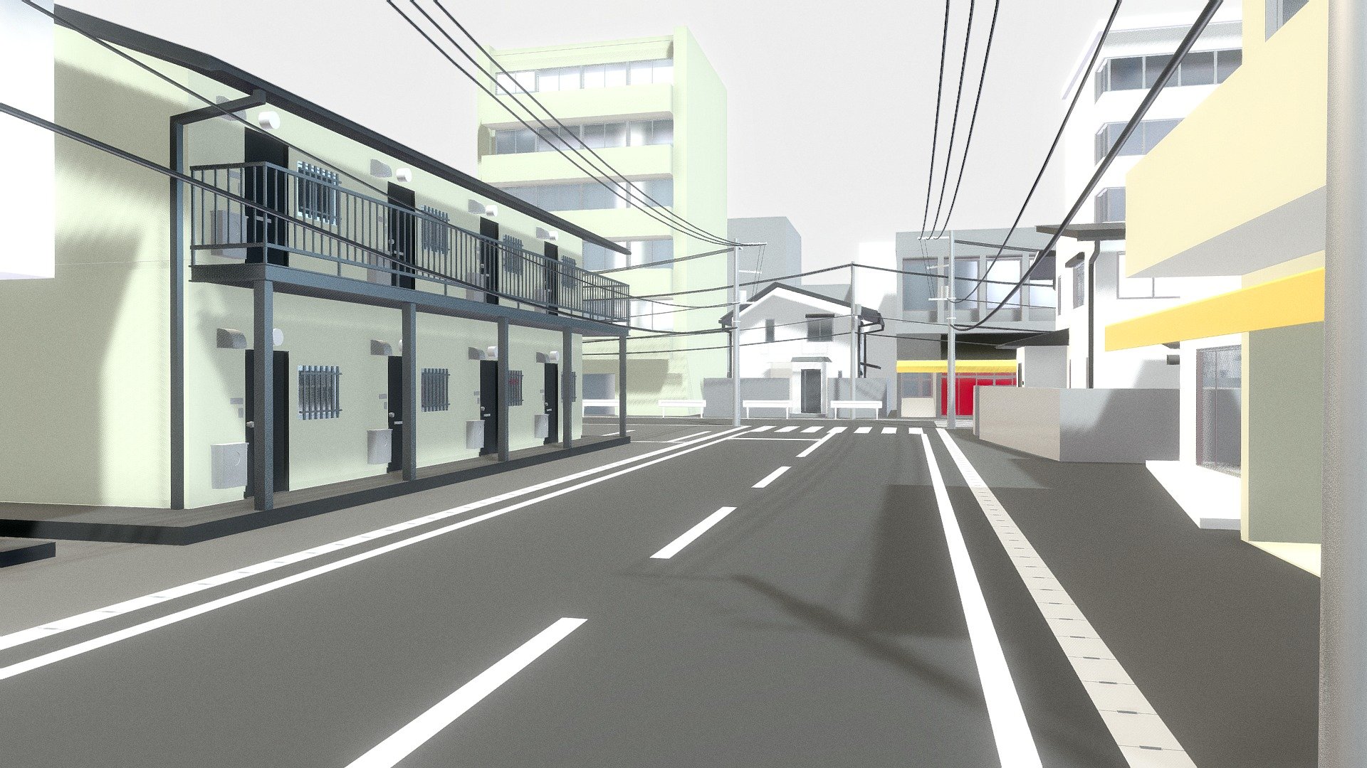 Street_[town] - Download Free 3D model by Comicaroid (@yuuuusukeeee ...