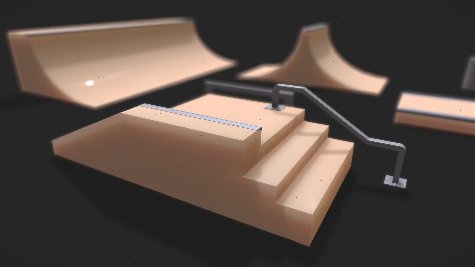 Rails & Ramps Skatepark Resource Kit - Download Free 3D model by Max ...