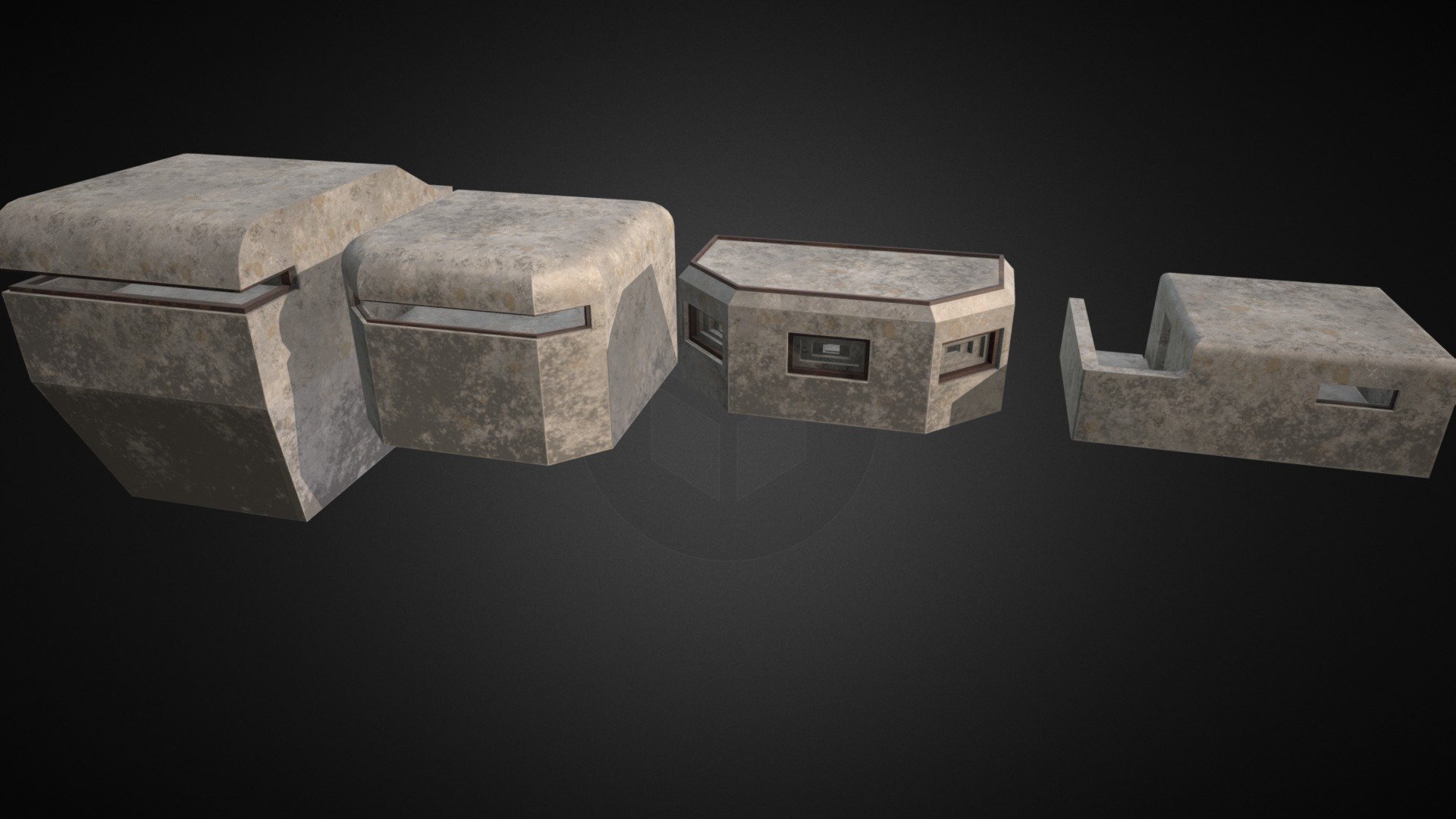 WW2 Field Bunkers Pack - Buy Royalty Free 3D model by Golden ...