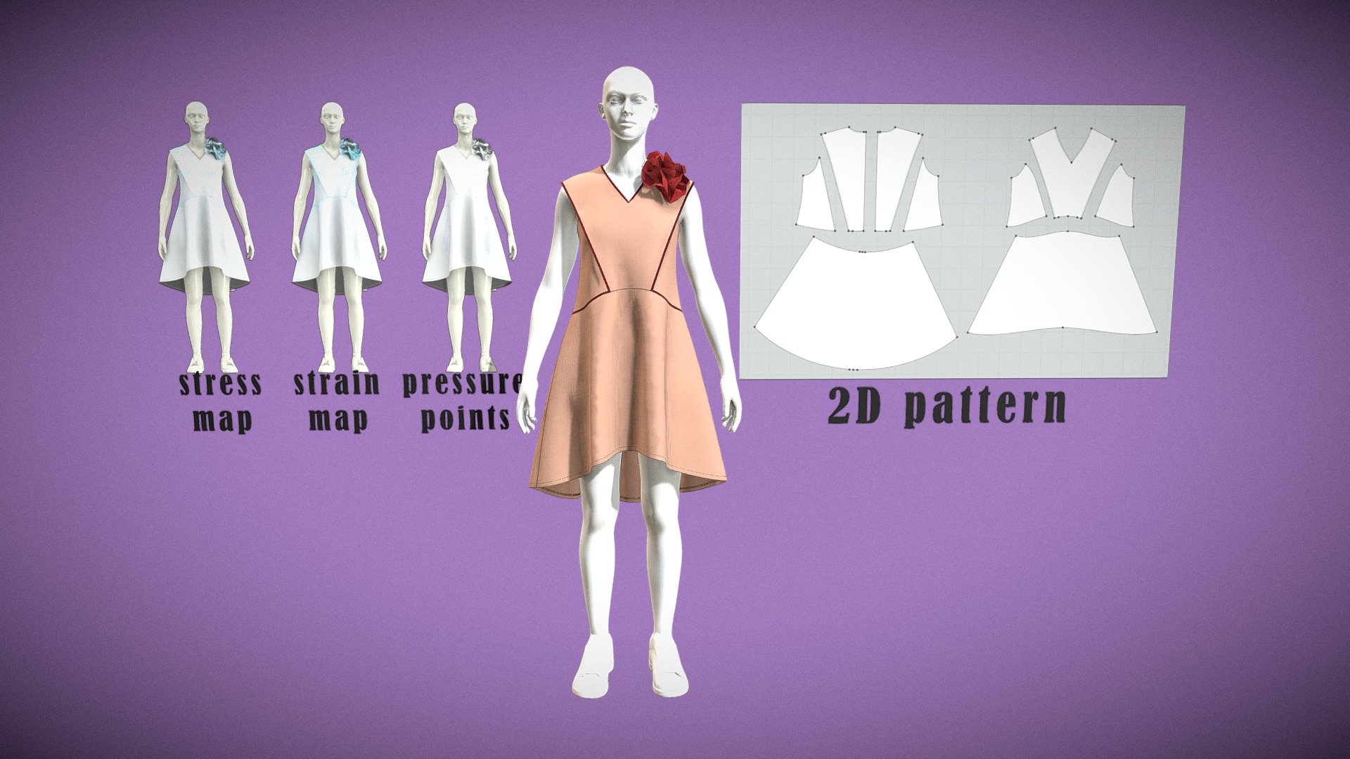 Pinafore dress (a high-poly 3D model) - Download Free 3D model by ...
