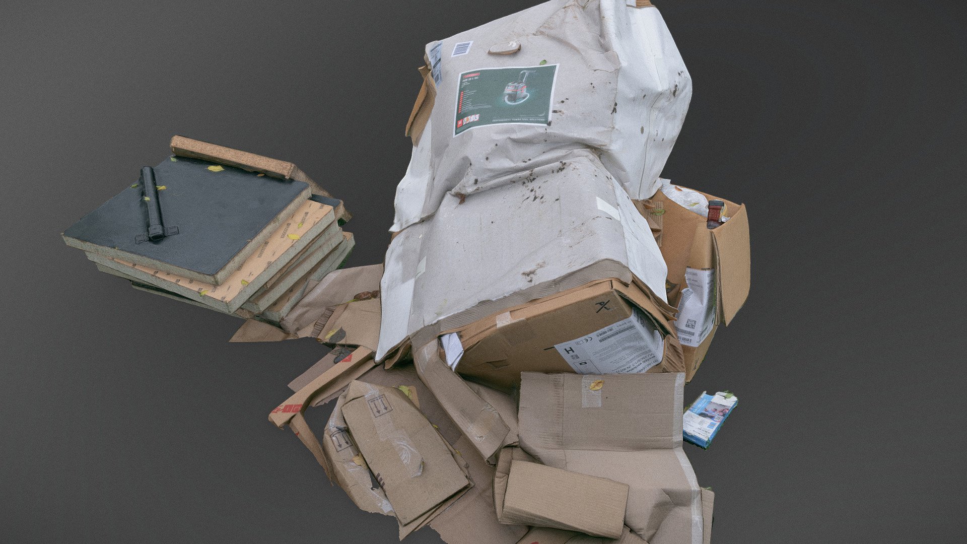 Cardboard paper trash - Buy Royalty Free 3D model by matousekfoto [f70c3ff] - Sketchfab Store