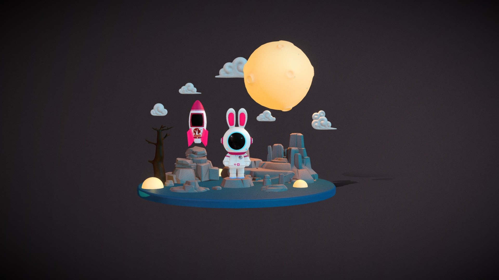 Space Rabbit - 3D model by LuciaOvO [f70d1ab] - Sketchfab