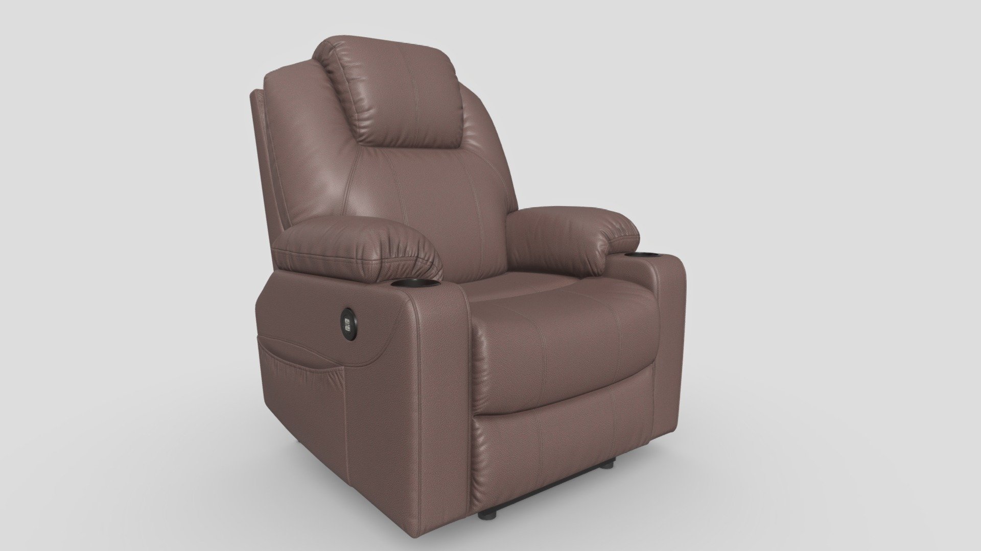 Brown Recliner High Quality Free Asset - Download Free 3D model by kane ...