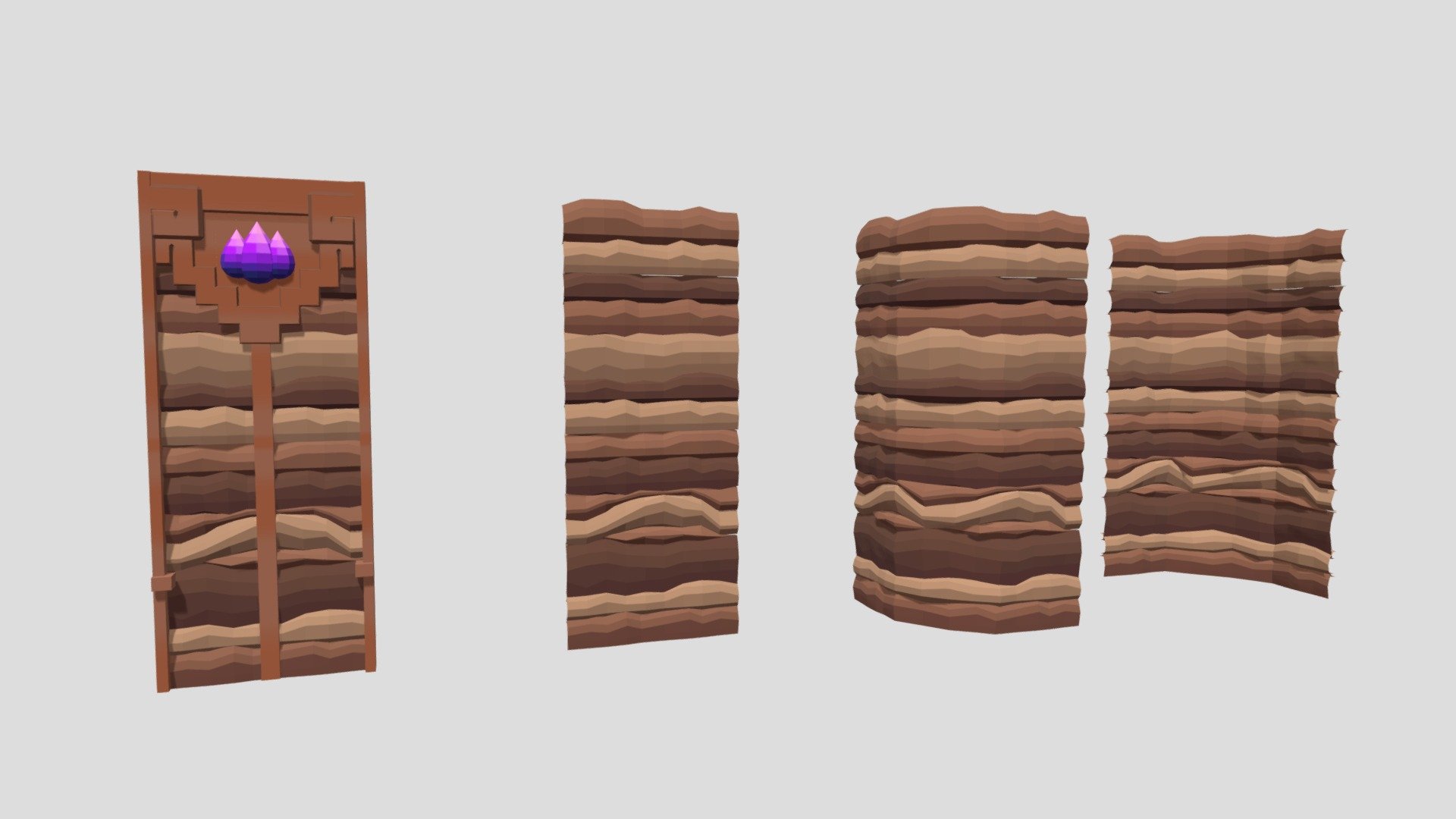 Earth Dungeon wall tile assets - 3D model by AUmans [f71786d] - Sketchfab