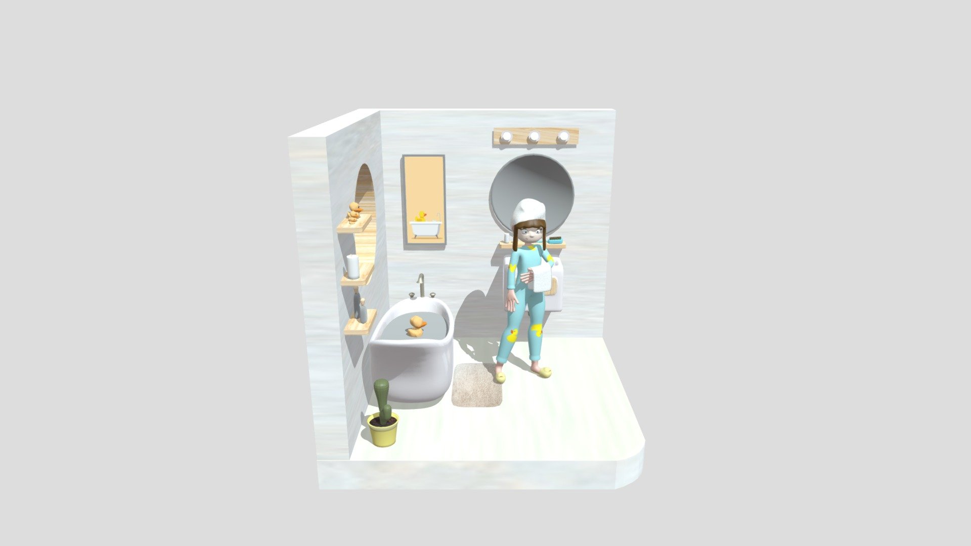 Baño + Tjor - Download Free 3D model by Leila Tjor (@leilatjor ...