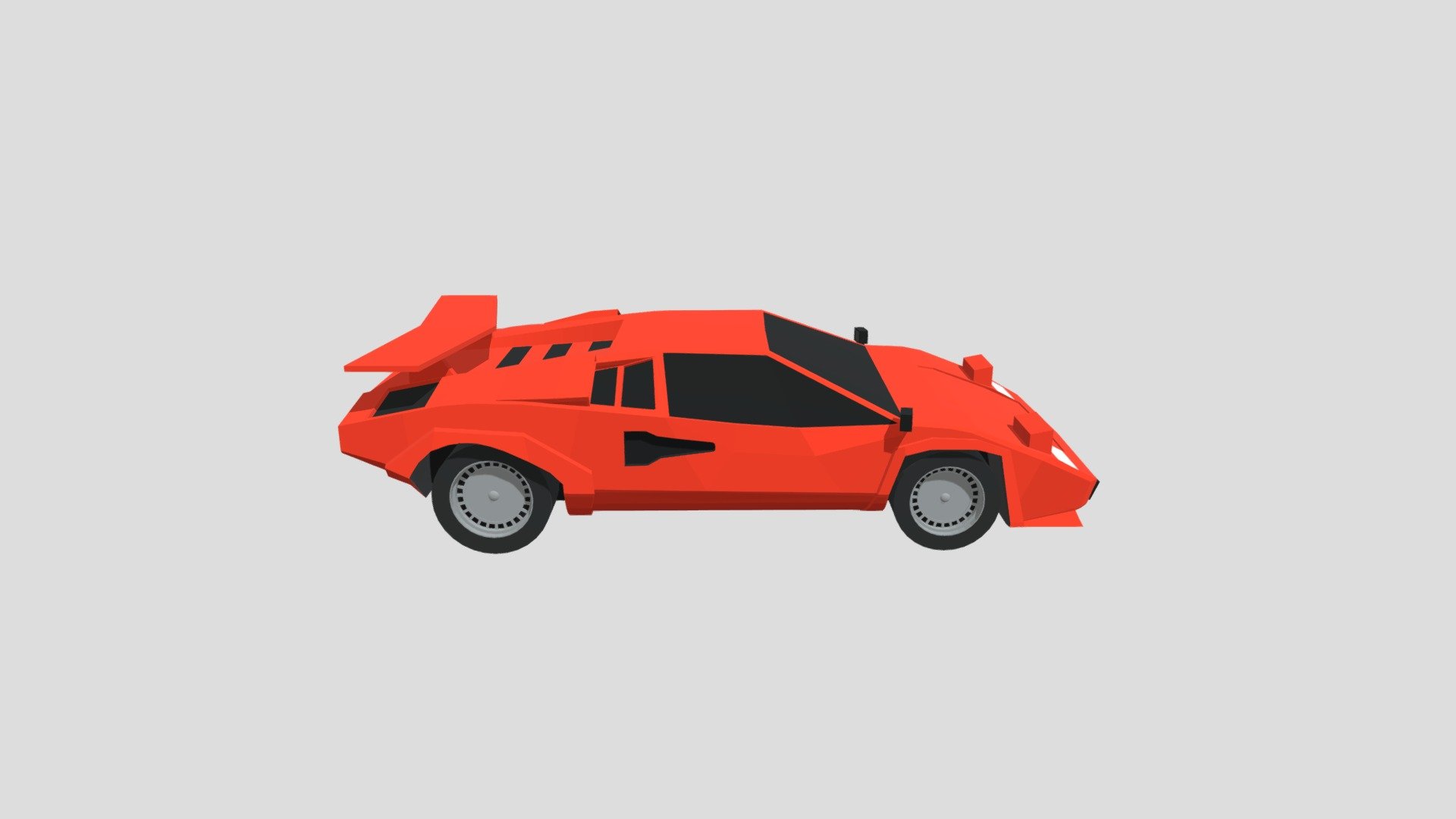 lamborghini countach 5000qv low poly - 3D model by demanton (@demantona ...