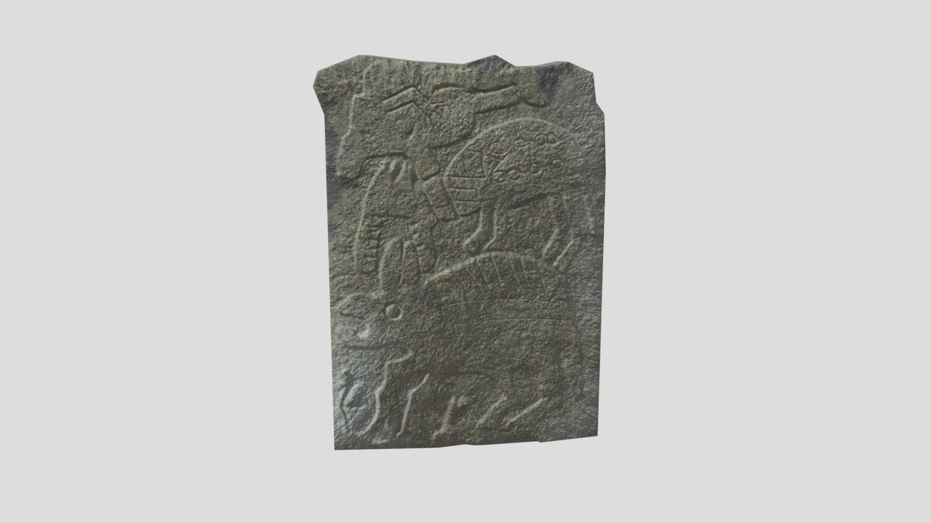 Boar hunt stone carving - 3D model by Jerraye [f72317b] - Sketchfab