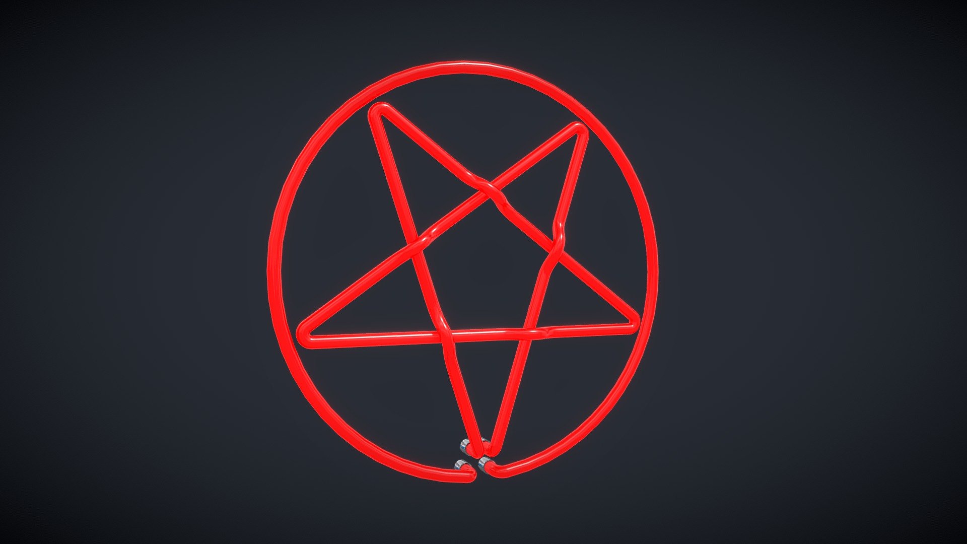 neon_pentagram_red - 3D model by 3polies [f724963] - Sketchfab
