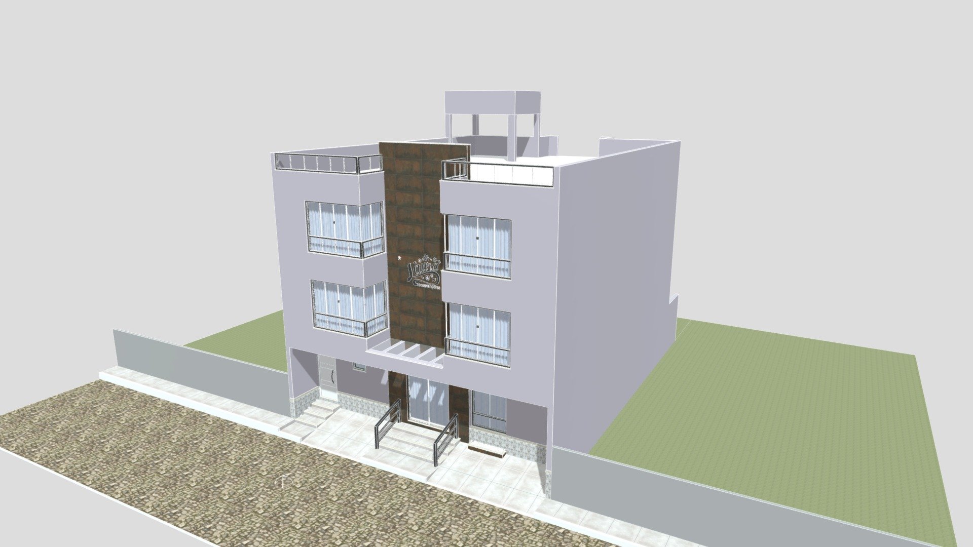 PAULO JÚNIOR - FACHADA 3D - 3D model by DAVI CASTRO (@davicastroeng) [f7265da] - Sketchfab