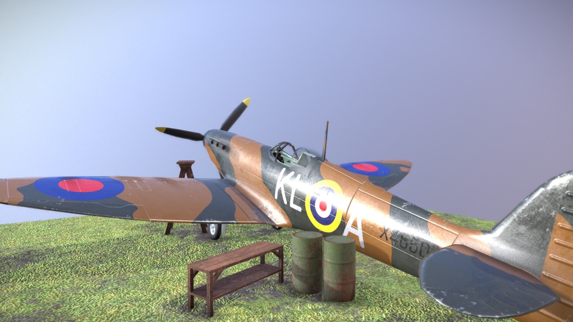 Spitfire - 3D model by Frankencookie [f728c24] - Sketchfab