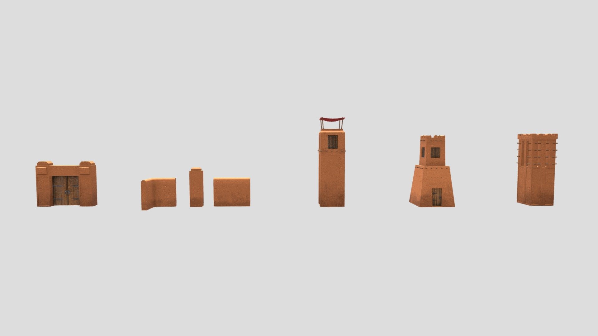 Towers_Gate_walls - 3D model by Aaalhajri93 (@Aaalhajri39) [f72c369 ...