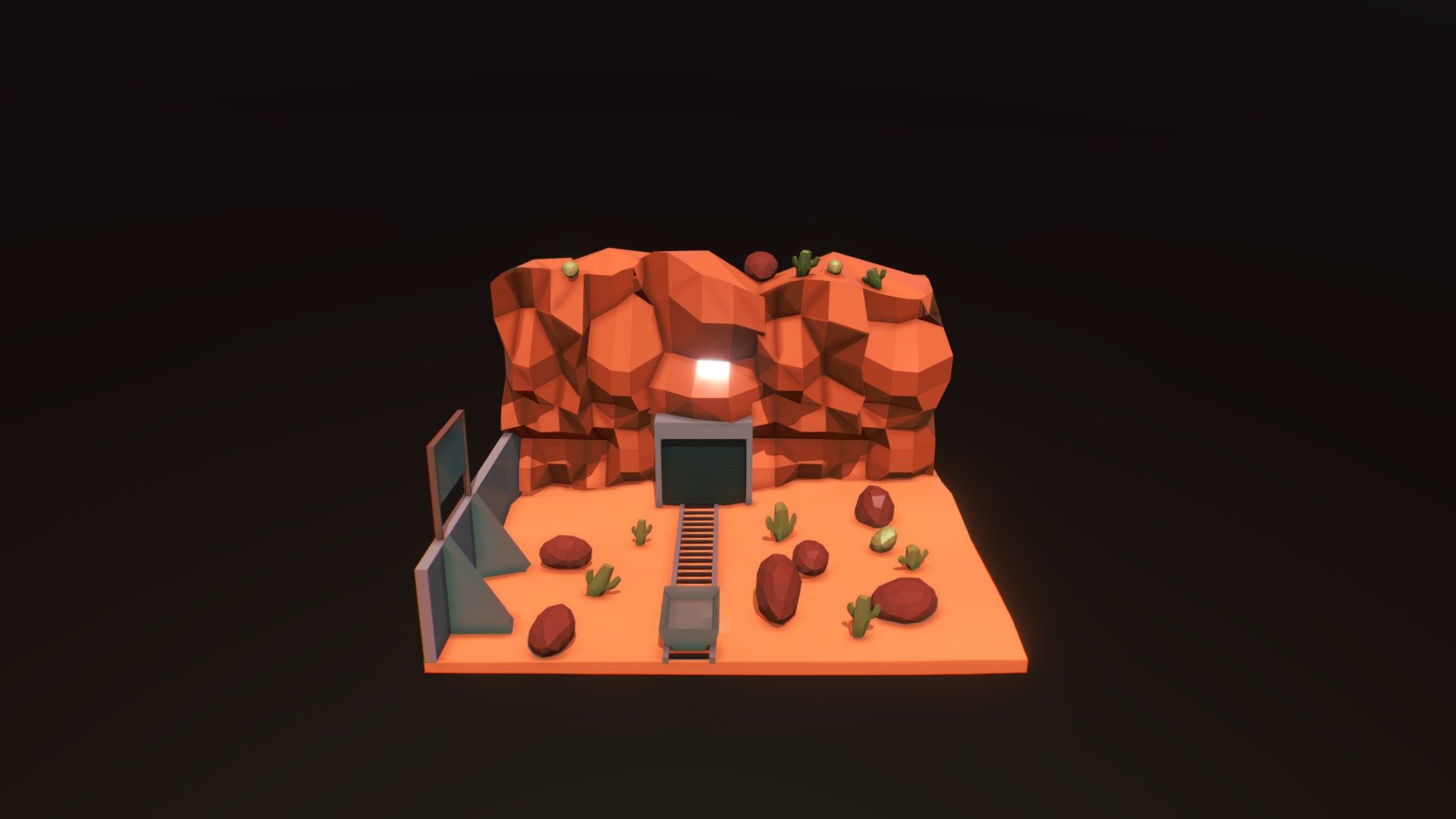 Desert Low Poly - 3D model by kogatell [f73432c] - Sketchfab