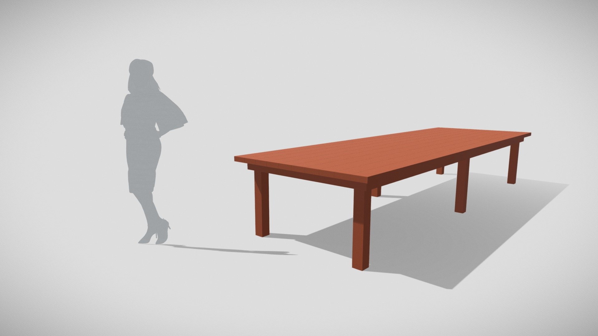 San Francisco Redwood Table 15'L x 57 1/2'W - 3D model by Forever ...