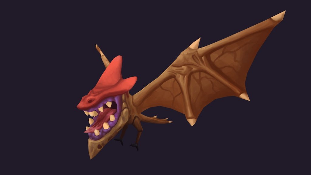 Dragon Bat Hand painted - 3D model by lucak [f741317] - Sketchfab